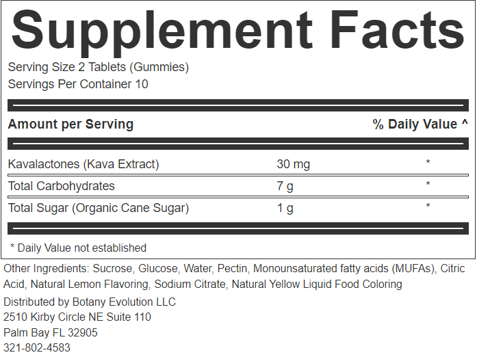 Bula King Lemon Flavored Kava Gummy - Kava Depot (21 count)